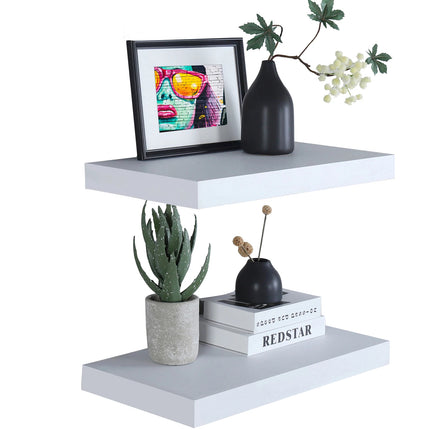 WELLAND 12 Inch Deep Grande Floating Shelf Wall Mounted Shelves Displa ...