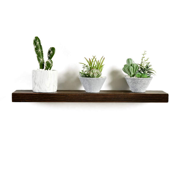 5 Inch Deep Rustic Floating Shelves | Pine Wood Wall Shelf - Welland Store
