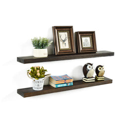 5 Inch Deep Rustic Floating Shelves | Pine Wood Wall Shelf - Welland Store