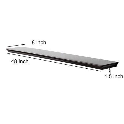 8 Inch Deep Dover Floating Wall Shelf, 48 Inch Length | WellandStore ...