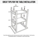 WELLAND 3-Tier Solid Pinewood Side Table Rustic Wood End Table Coffee ...