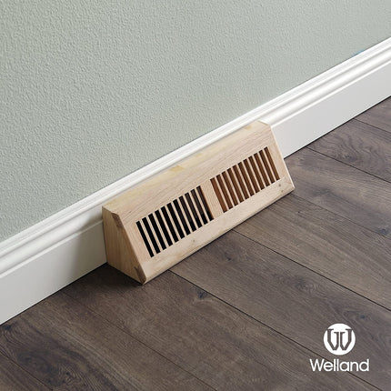 White Oak Baseboard Diffuser Wall Register | Hardwood Baseboard ...