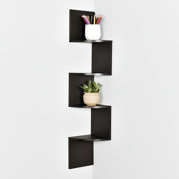 Zig Zag 4 Tiers Corner Wall Shelf | Zig Zag Wall Shelf | Wall Mount ...
