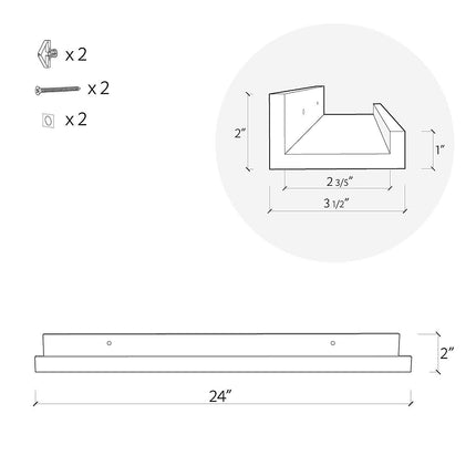 WELLAND Vista Photo Ledge Floating Shelves Picture Ledge Wall Mounted ...